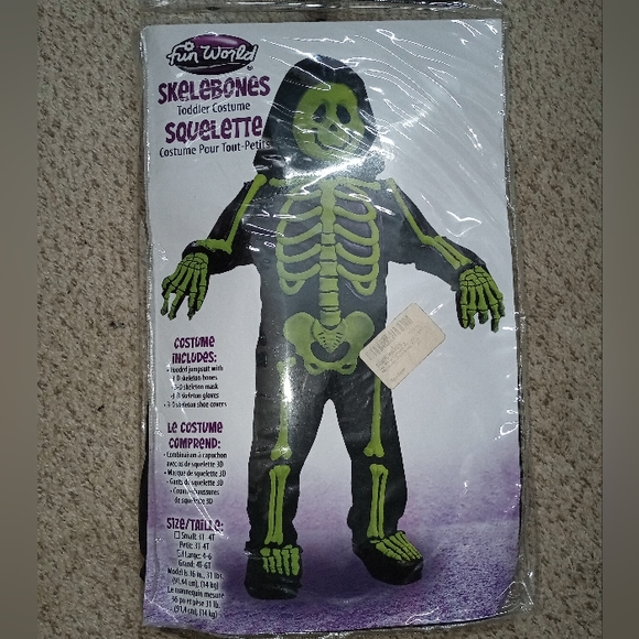 Fun World | Costumes | New Skelebones Toddler Costume | Poshmark
